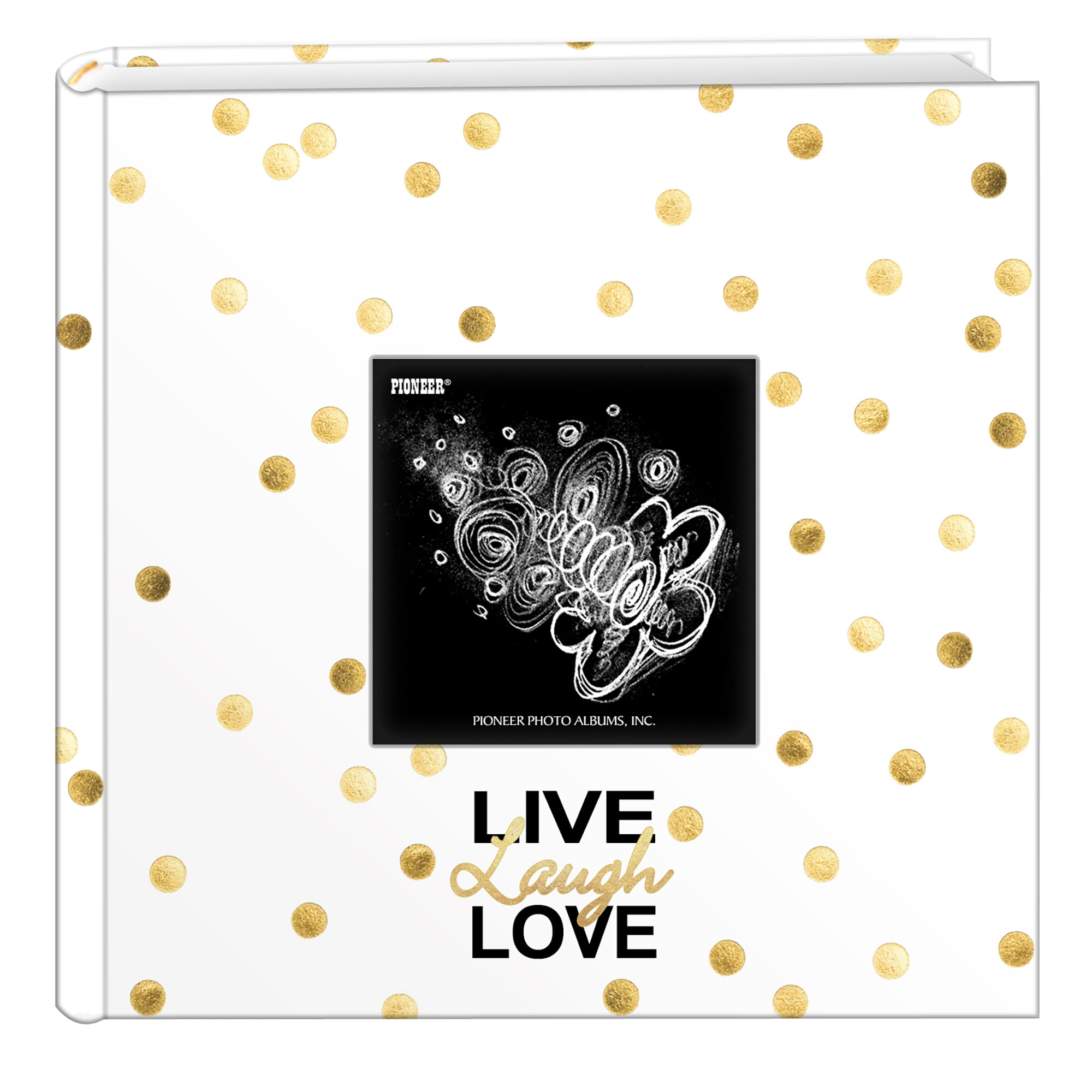 Pioneer Photo Albums Golden Dots Live Laugh Love Photo Album, Holds 200 ...