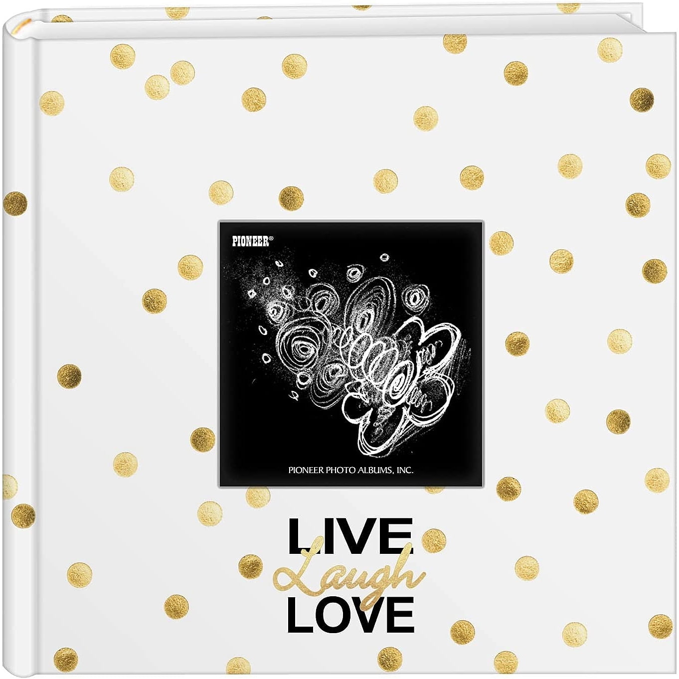 Pioneer Photo Albums Golden Dots Live Laugh Love Photo Album, Holds 200 ...