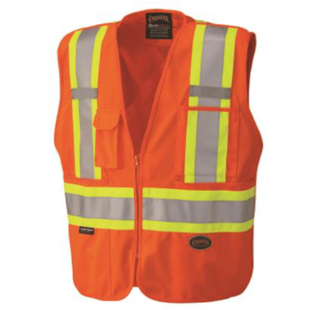 Pioneer Zip-Up Snap Break Away Safety Vest - Color: Hi-Vis Orange ...