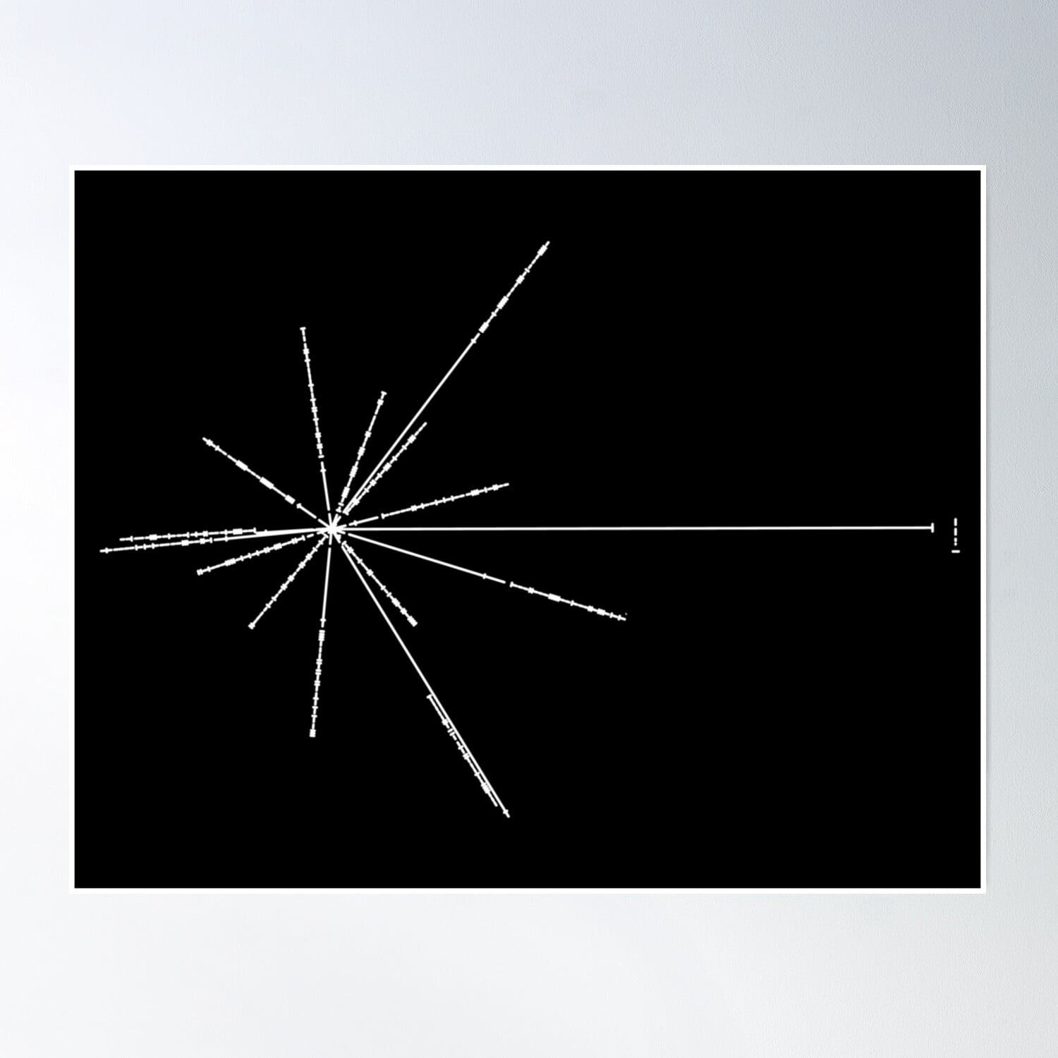 Pioneer Plaque Pulsar Map Poster Wall Art, Modern Wall Decor, 24x36 ...