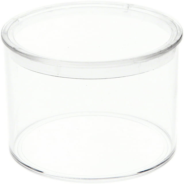 Pioneer Plastics 002C Clear Extra Small Round Plastic Container, 2" W x ...