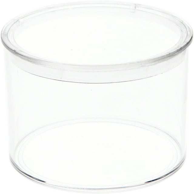 Pioneer Plastics 002C Clear Extra Small Round Plastic Container, 2" W x ...