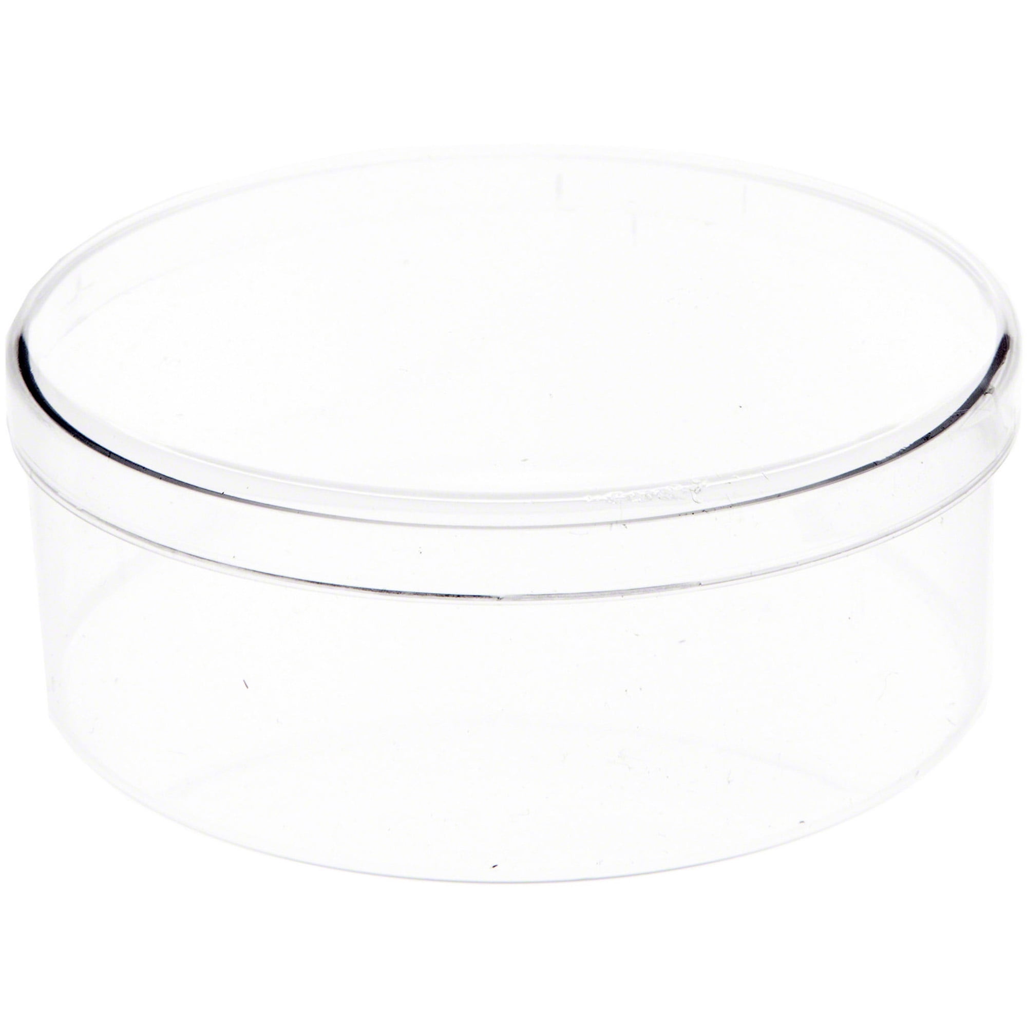 Pioneer Plastics 022C Clear Round Plastic Container, 2.75" W x 1.0625 ...