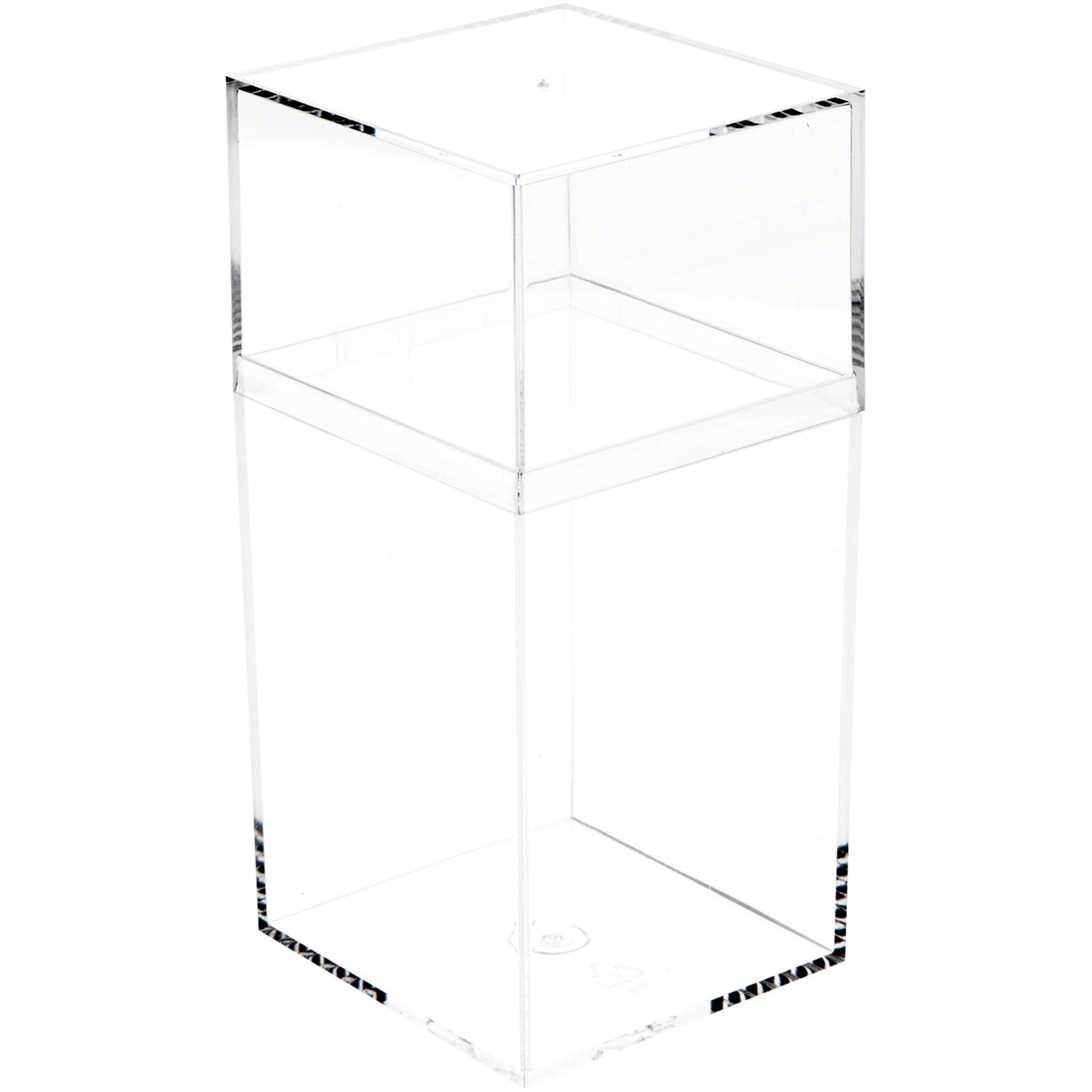 Pioneer Plastics 036C Clear Tall Rectangular Plastic Container, 2.75" W ...
