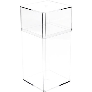 Pioneer Plastics 058C Clear Round Plastic Container, 4.375" W x 1.4375 ...