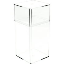 Pioneer Plastics 028C Clear Square Plastic Container, 3.75" W x 3.0625 ...