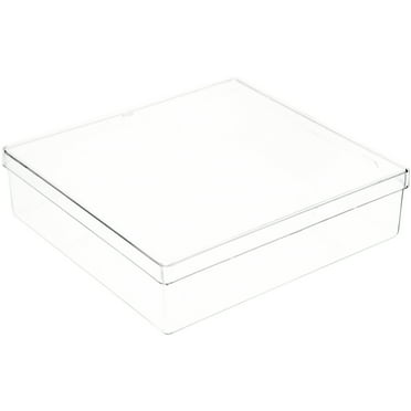 Pioneer Plastics 115C Clear Cylinder Plastic Container with Storage Lid ...