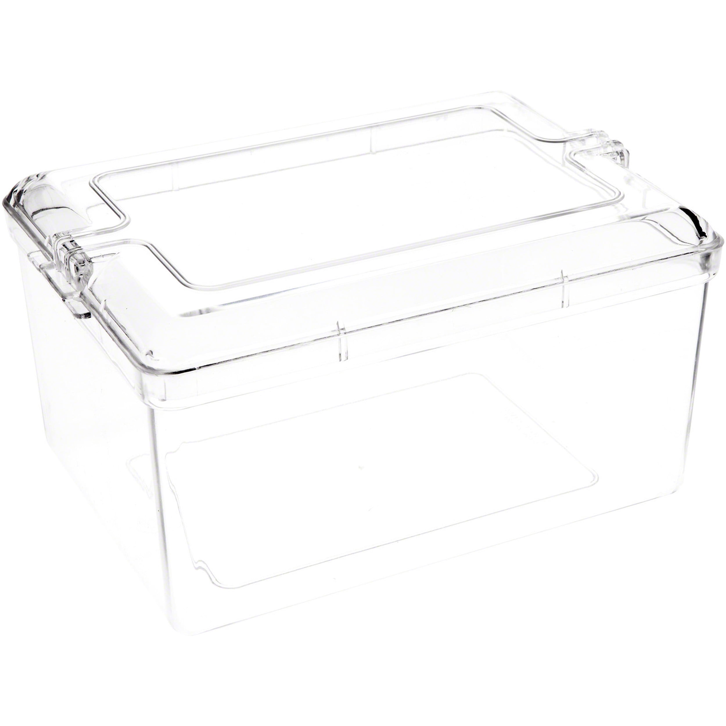 Pioneer Plastics 079C Clear Rectangular Plastic Container, 7.4375" W x ...