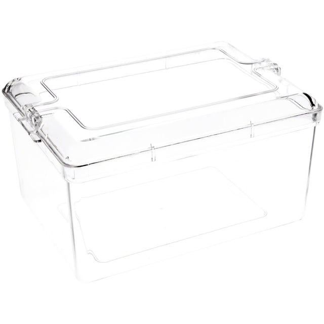 Pioneer Plastics 079C Clear Rectangular Plastic Container, 7.4375" W x ...