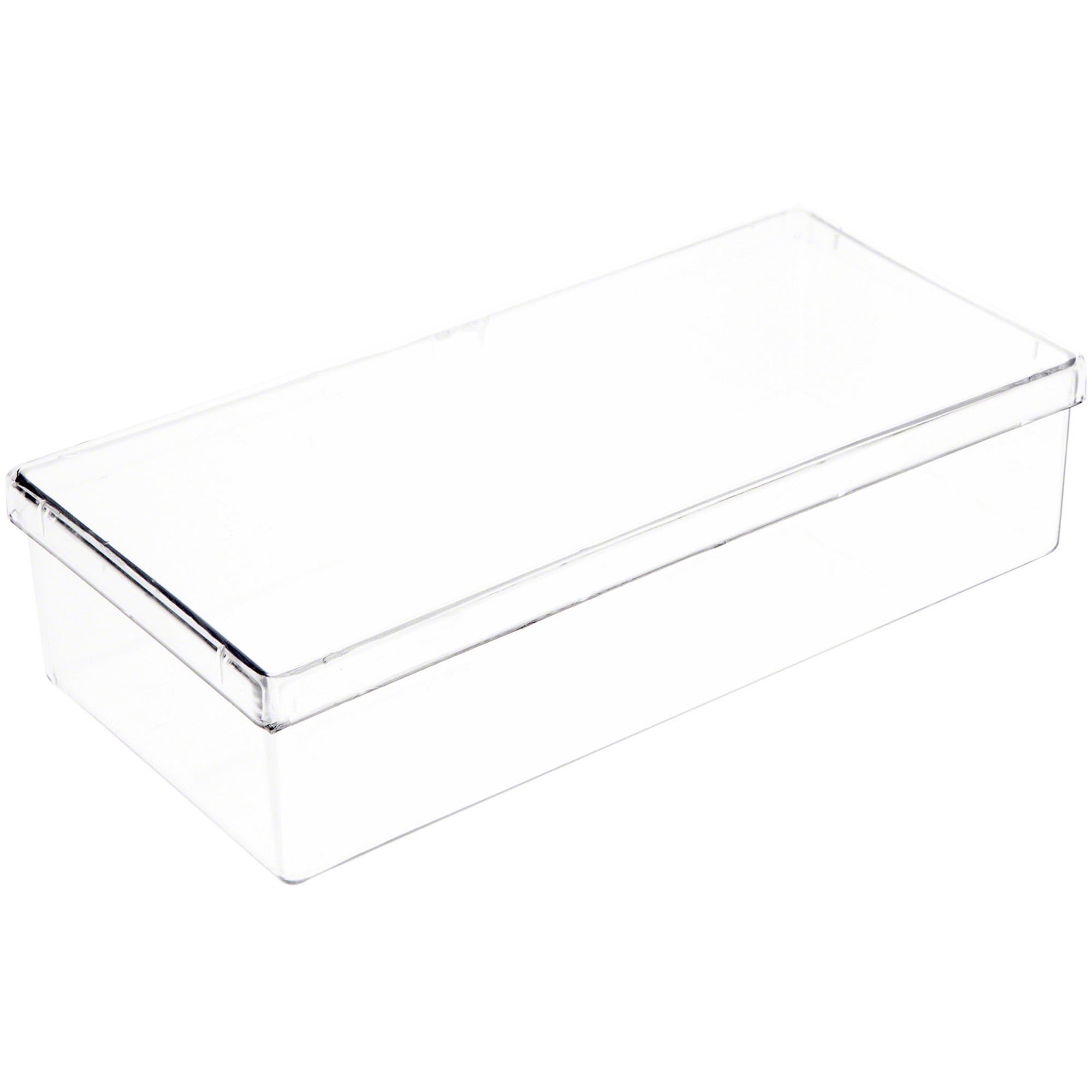Pioneer Plastics 082C Clear Rectangular Plastic Container, 6.75" W x 3. ...