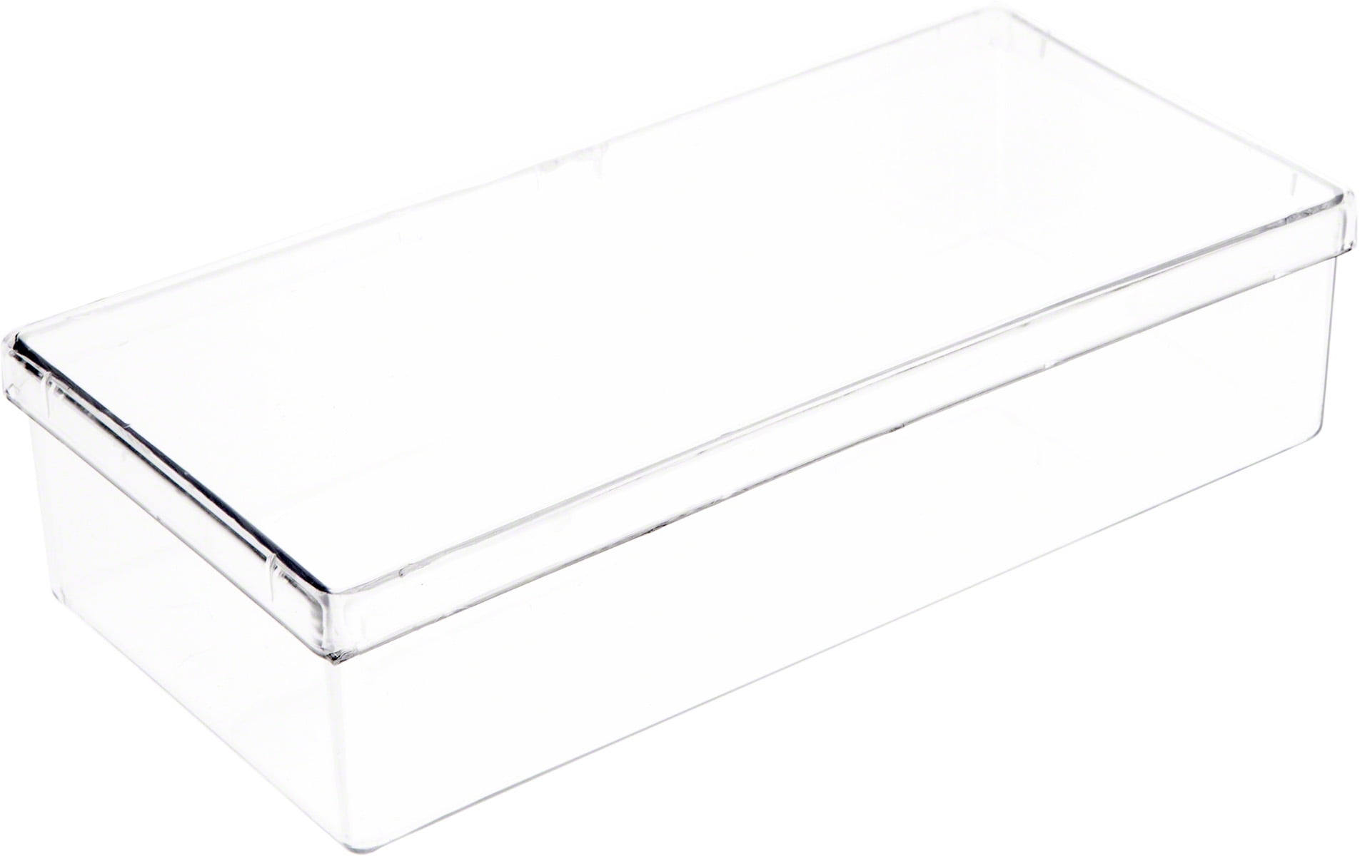 Pioneer Plastics 082C Clear Rectangular Plastic Container, 6.75" W x 3. ...