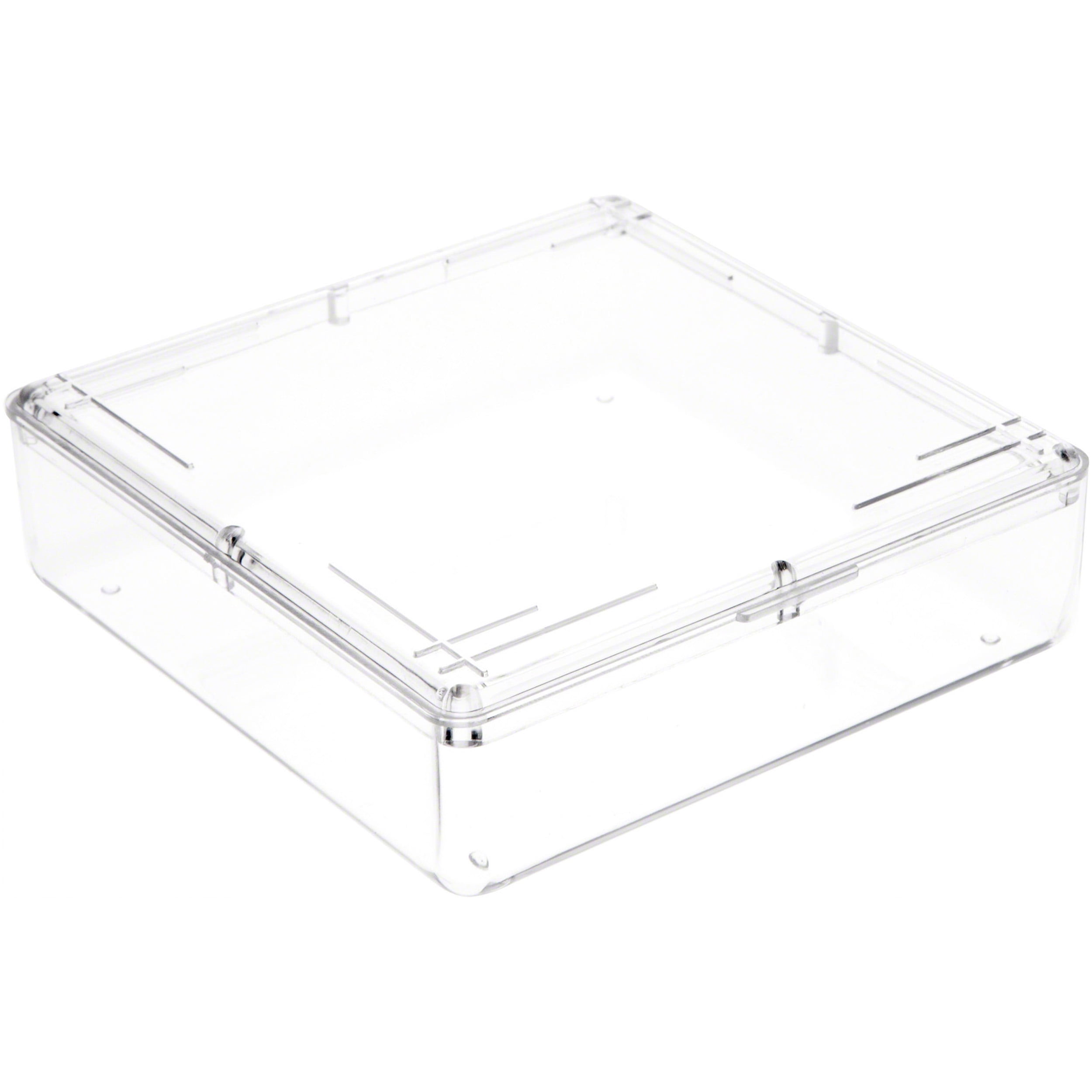 Pioneer Plastics 091C Clear Square Plastic Container, 4.3125" W x 4. ...