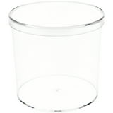 Pioneer Plastics 115C Clear Cylinder Plastic Container with Storage Lid ...