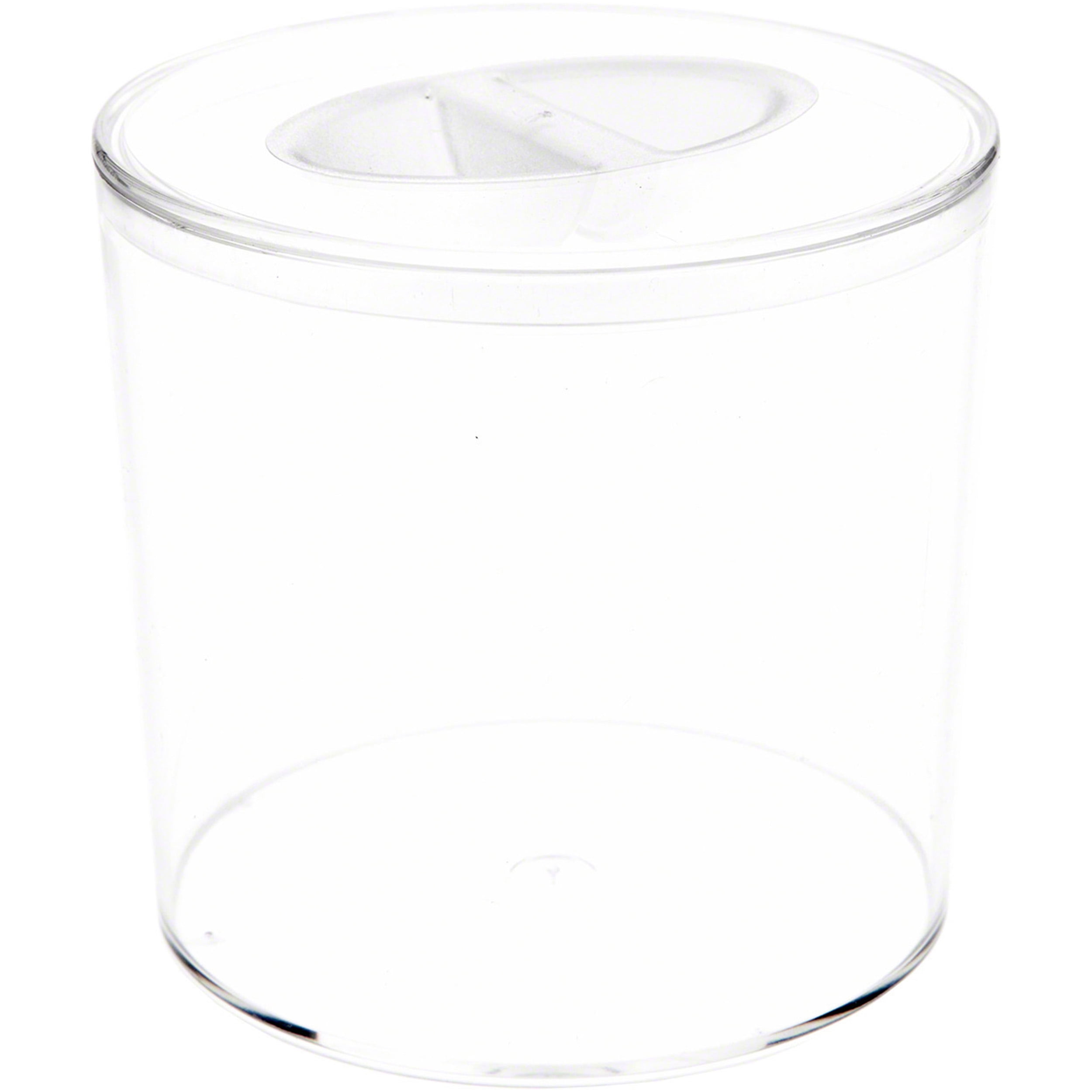 Pioneer Plastics 116C Clear Cylinder Plastic Container with Pinch Style ...