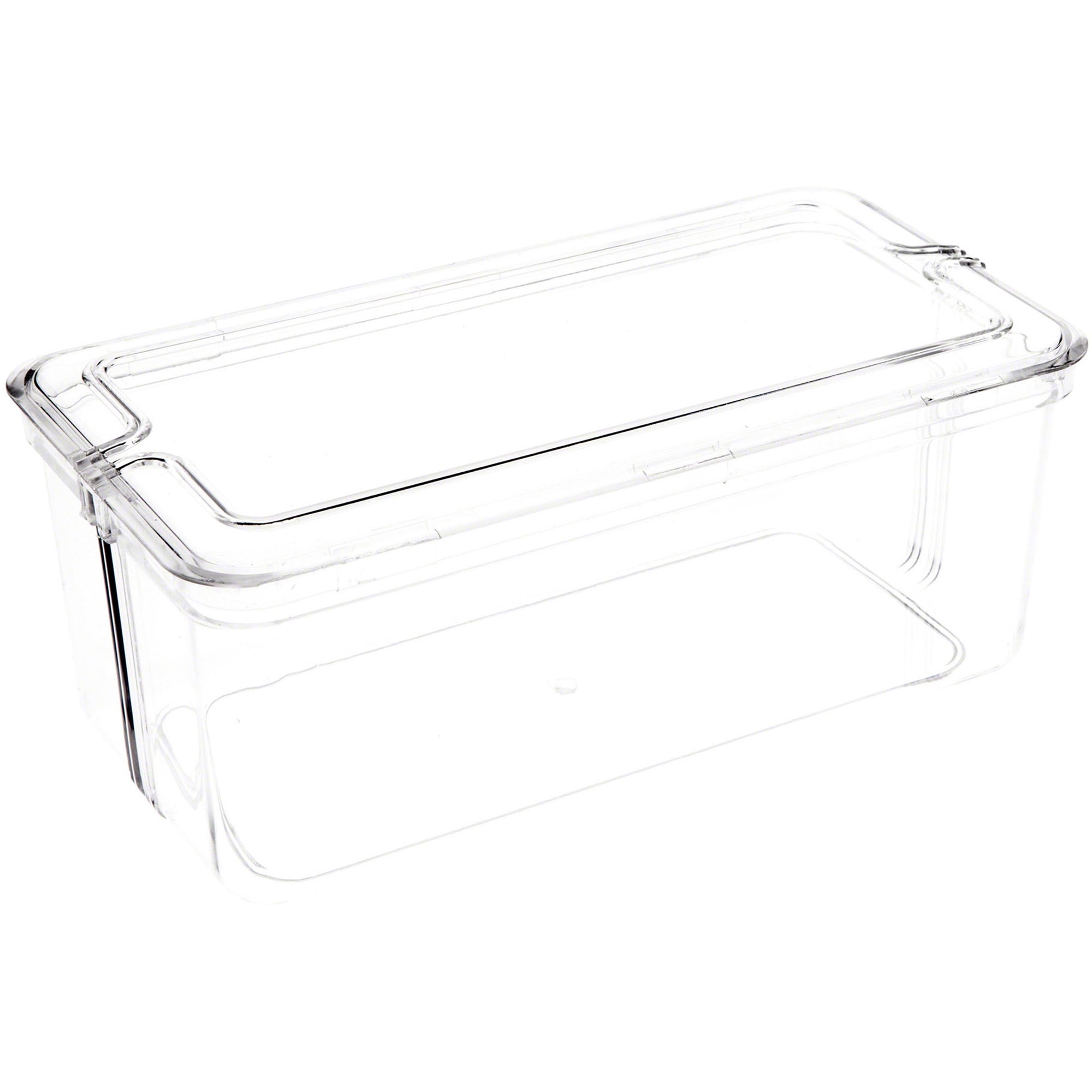 Pioneer Plastics 149C Clear Rectangular Plastic Container, 7.375" W x 3 ...