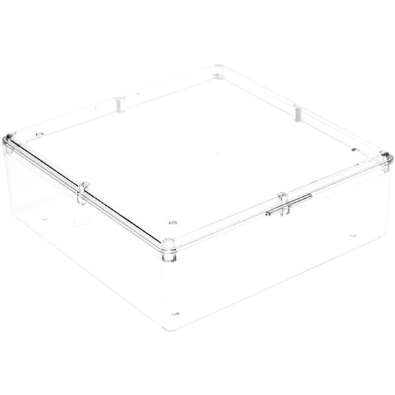 Pioneer Plastics 250C Clear Large Round Plastic Container, 9.9375" W x ...