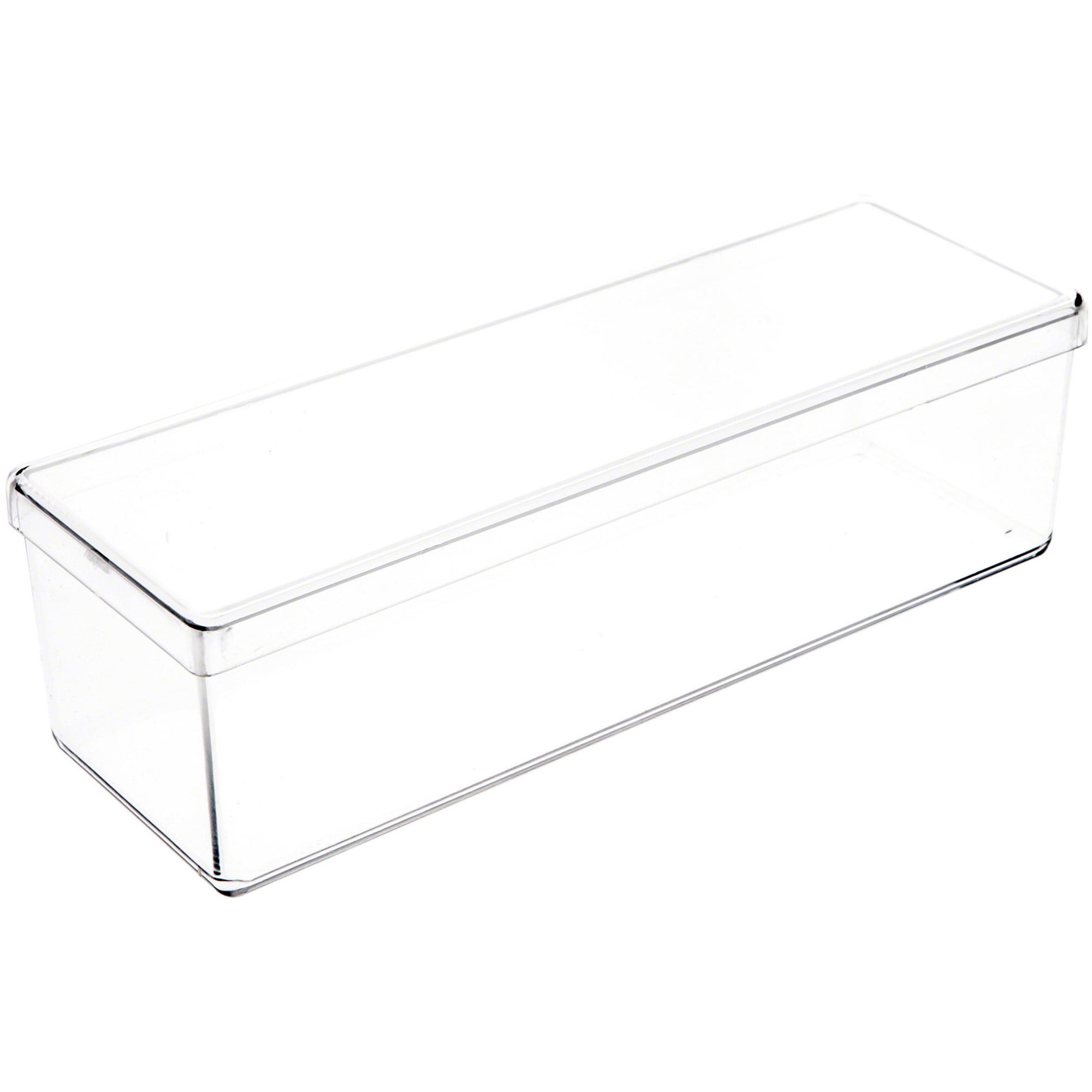 Pioneer Plastics 160C Clear Rectangular Plastic Container, 8.5" W x 2. ...