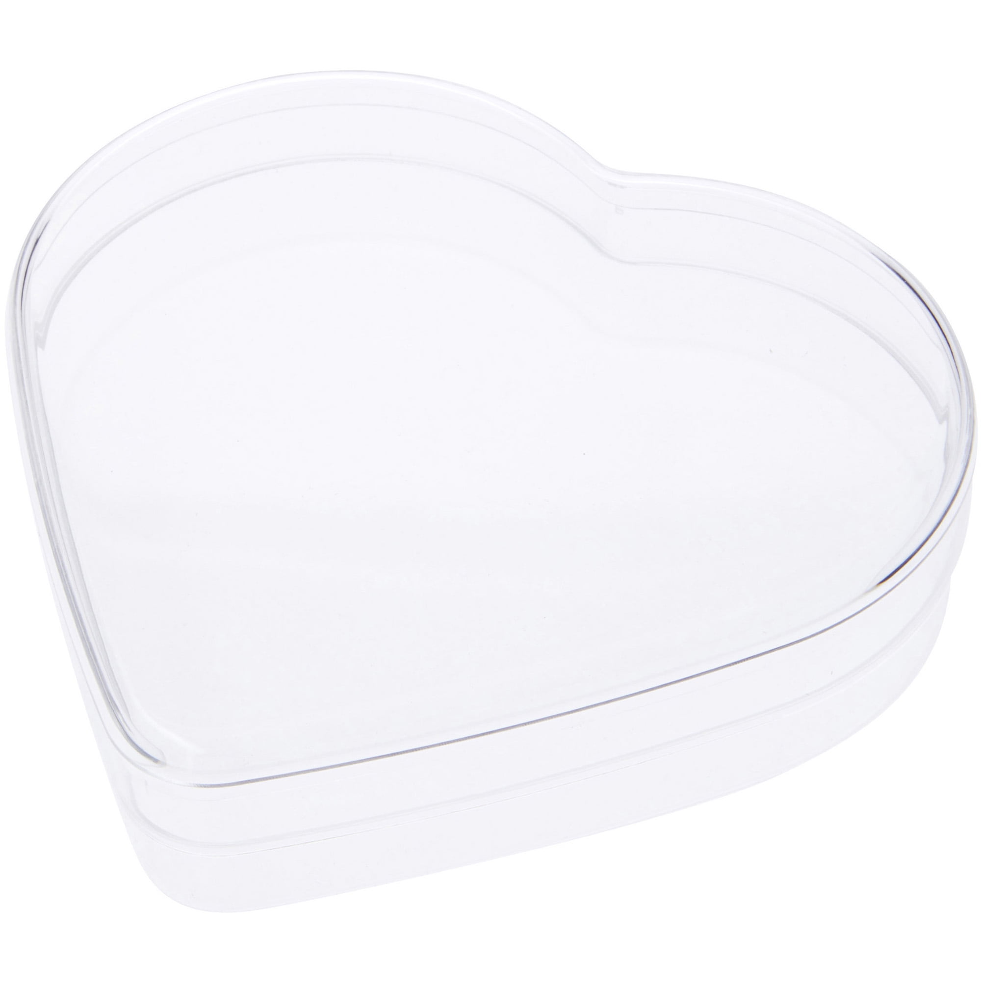 Pioneer Plastics 174C Clear Heart Shaped Plastic Container, 6" W x 1. ...