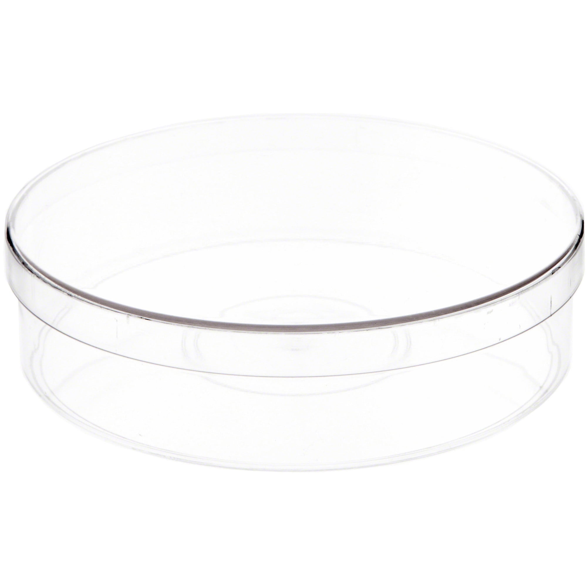 Pioneer Plastics 175C Clear Round Plastic Container, 6" W x 1.5" H ...