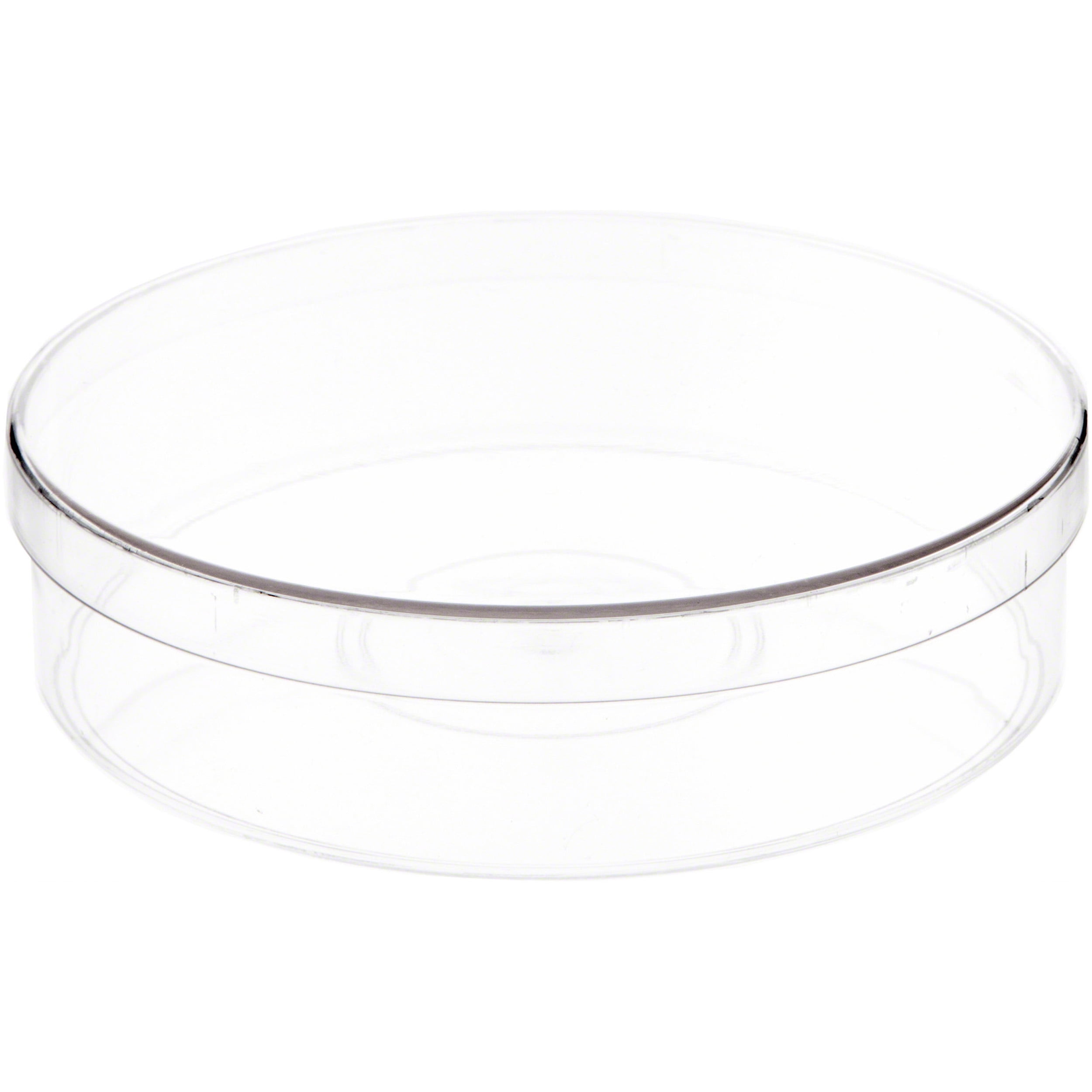 Pioneer Plastics 175C Clear Round Plastic Container, 6" W x 1.5" H ...