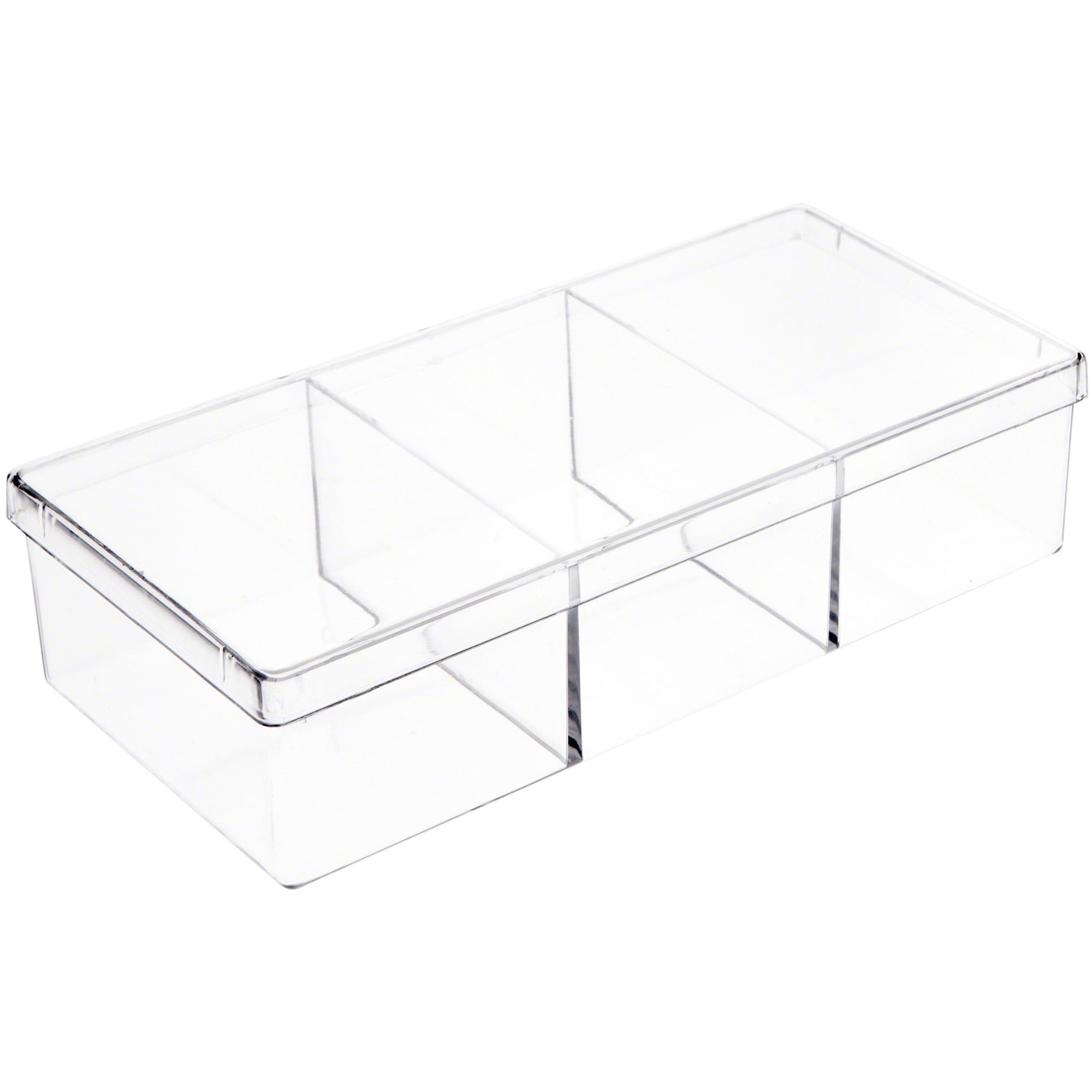 Pioneer Plastics 182C Clear Rectangular Plastic Container with Dividers ...