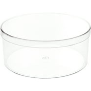Pioneer Plastics 115C Clear Cylinder Plastic Container, 3.375" W x 3. ...