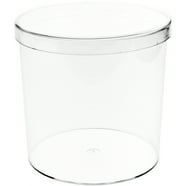 Pioneer Plastics 115C Clear Cylinder Plastic Container with Storage Lid ...