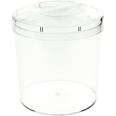 Pioneer Plastics 002C Clear Extra Small Round Plastic Container, 2" W x ...