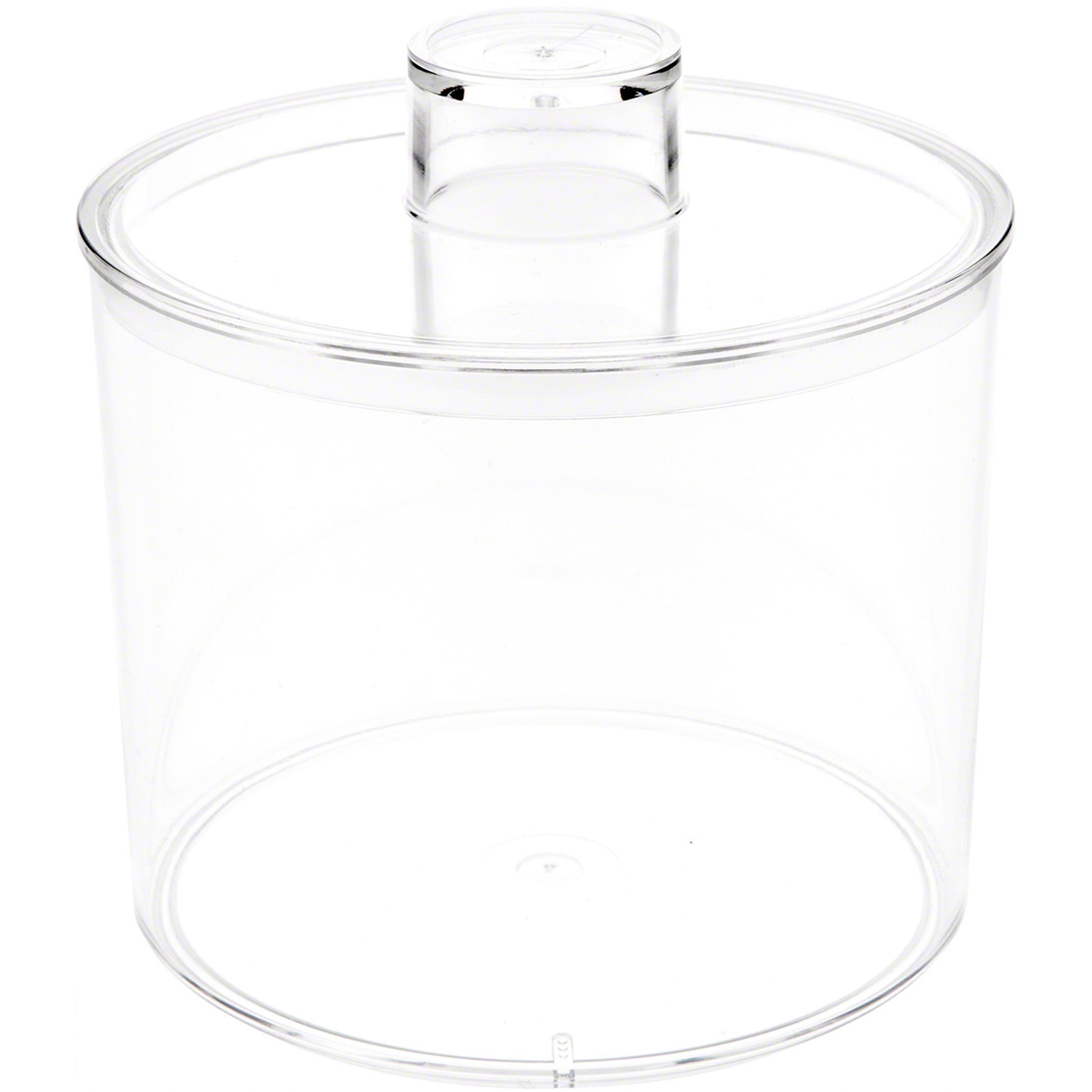 Pioneer Plastics 273C Clear Round Plastic Container with Lid, 4.0625" W ...