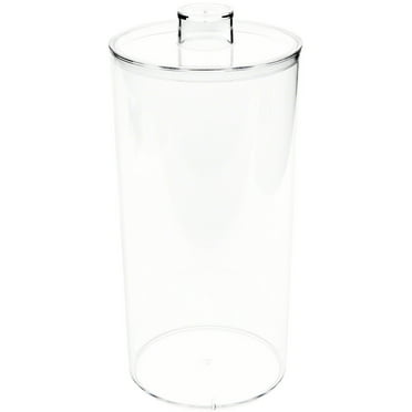Pioneer Plastics 115C Clear Cylinder Plastic Container with Storage Lid ...