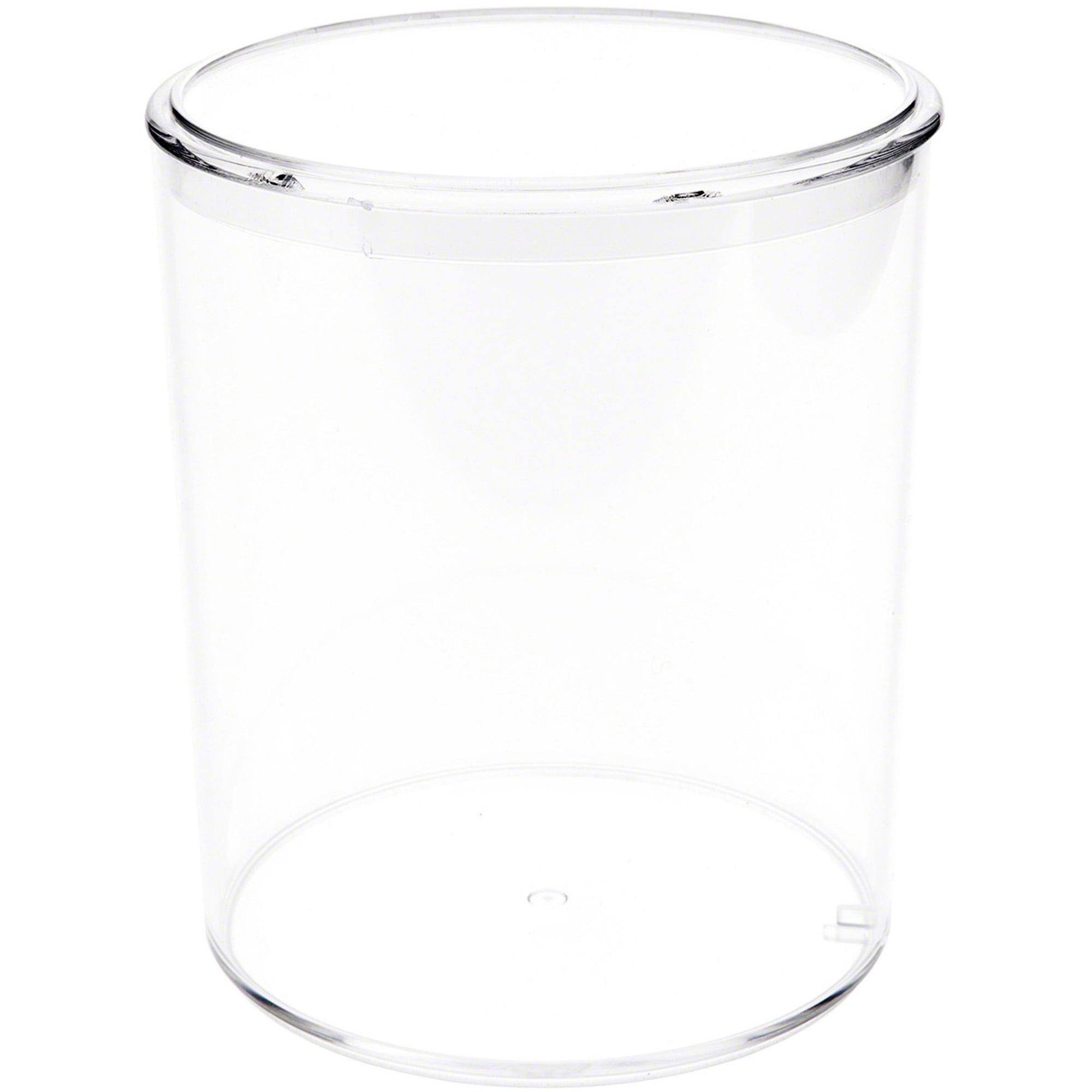 Pioneer Plastics 282C Clear Round Plastic Container, 4.0625" W x 4.75 ...