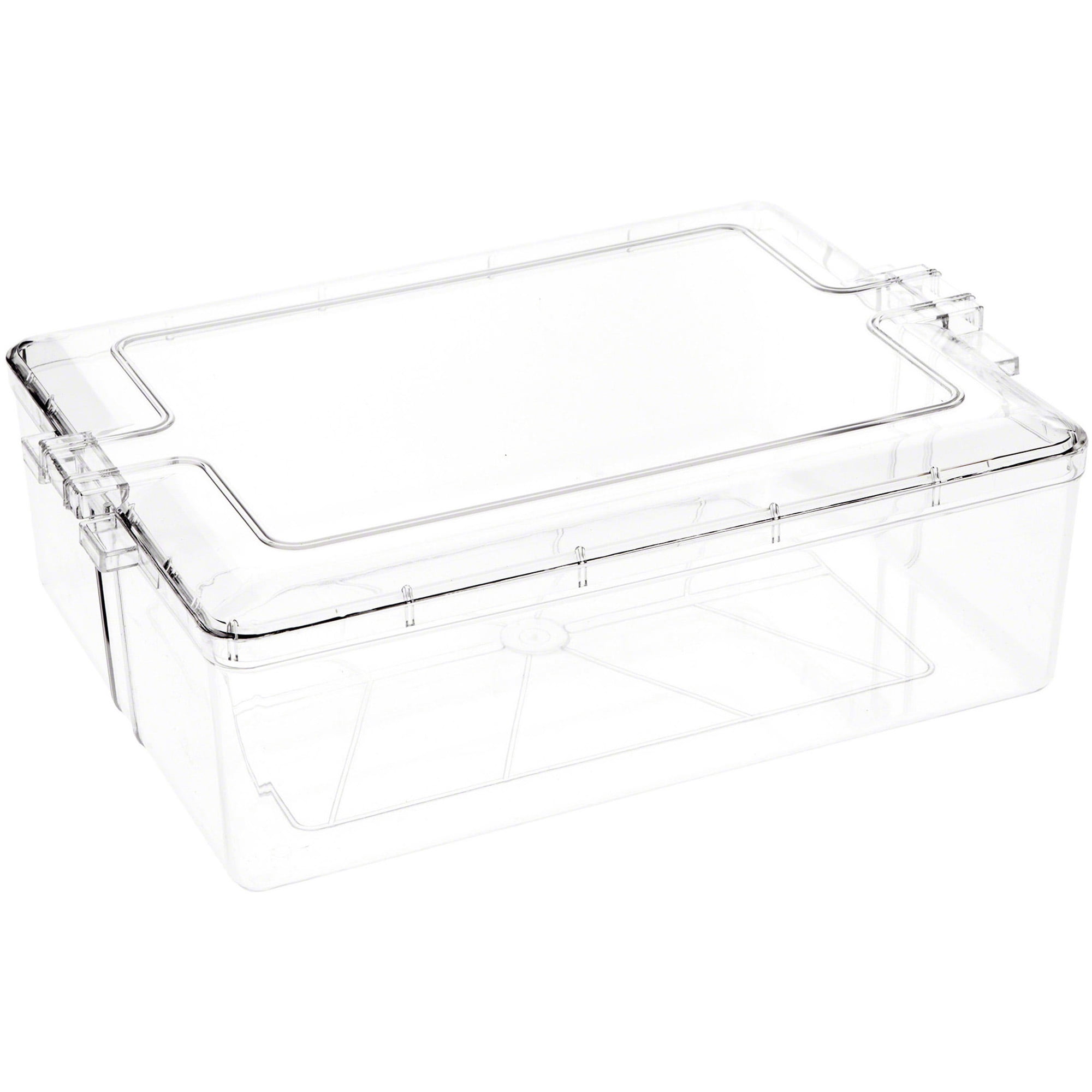 Pioneer Plastics 295C Clear Rectangular Plastic Container, 12.3125" W x ...