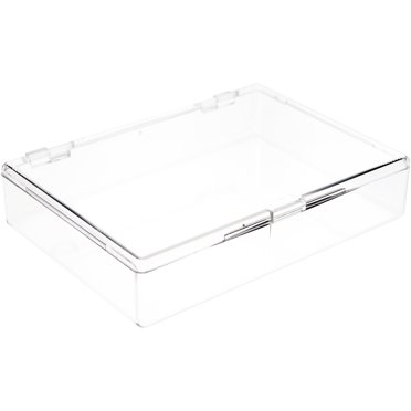Pioneer Plastics 028C Clear Square Plastic Container, 3.75" W x 3.0625 ...