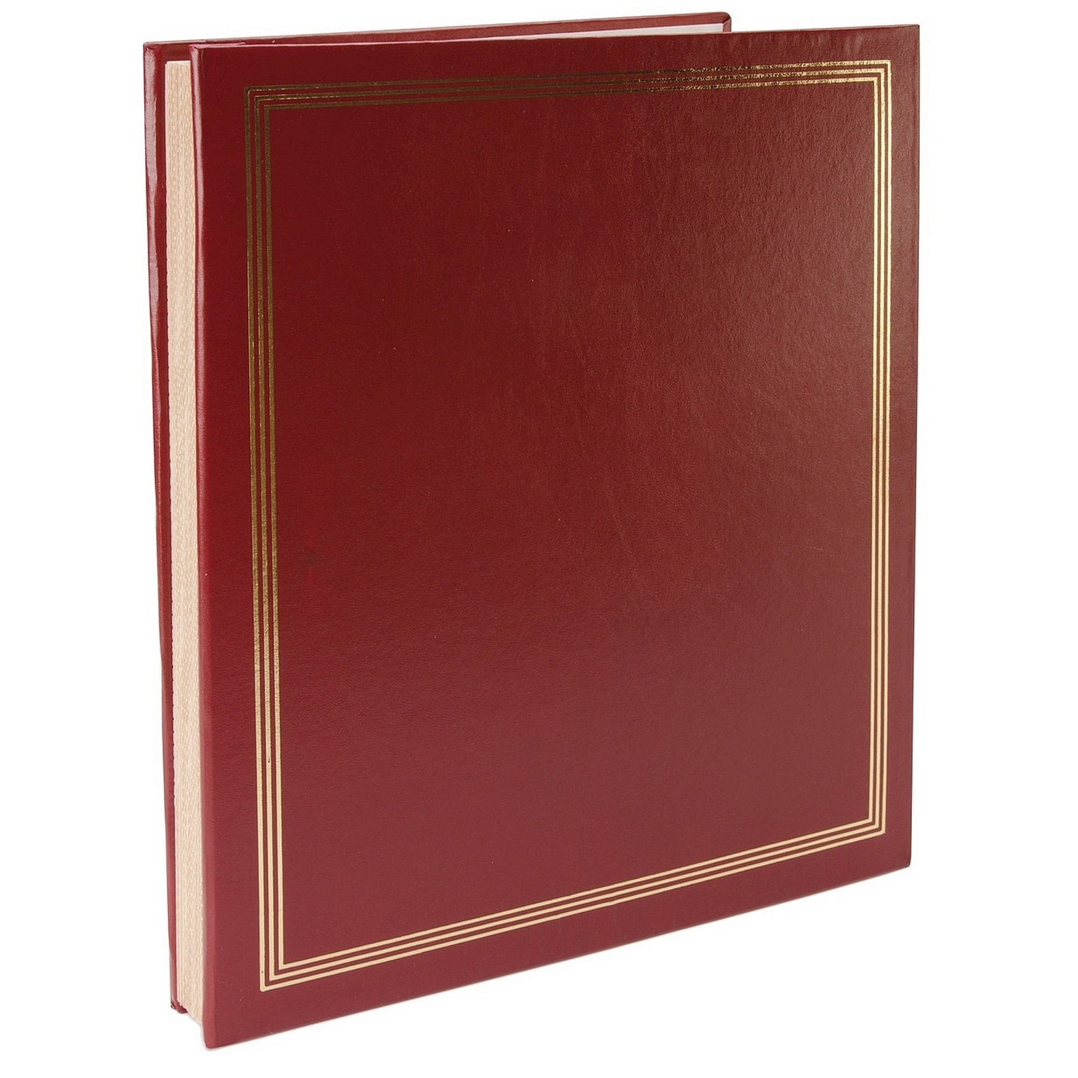 Pioneer Post Bound Album With Buff Pages 11.75"X14"-Burgundy - Walmart.com