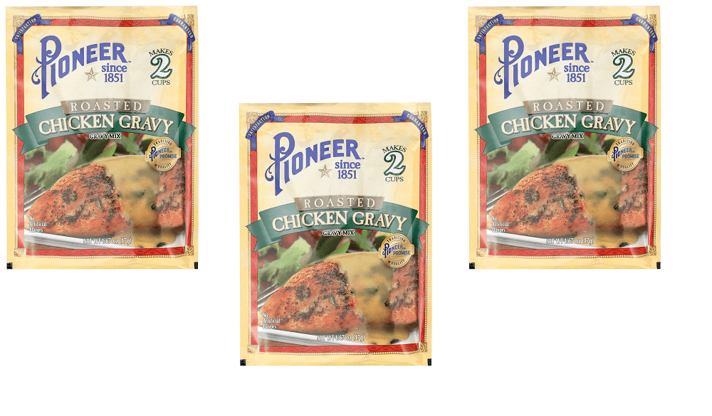 Pioneer Roasted Chicken Gravy Mix, Dry Single Serve Packets, 1.67oz ...
