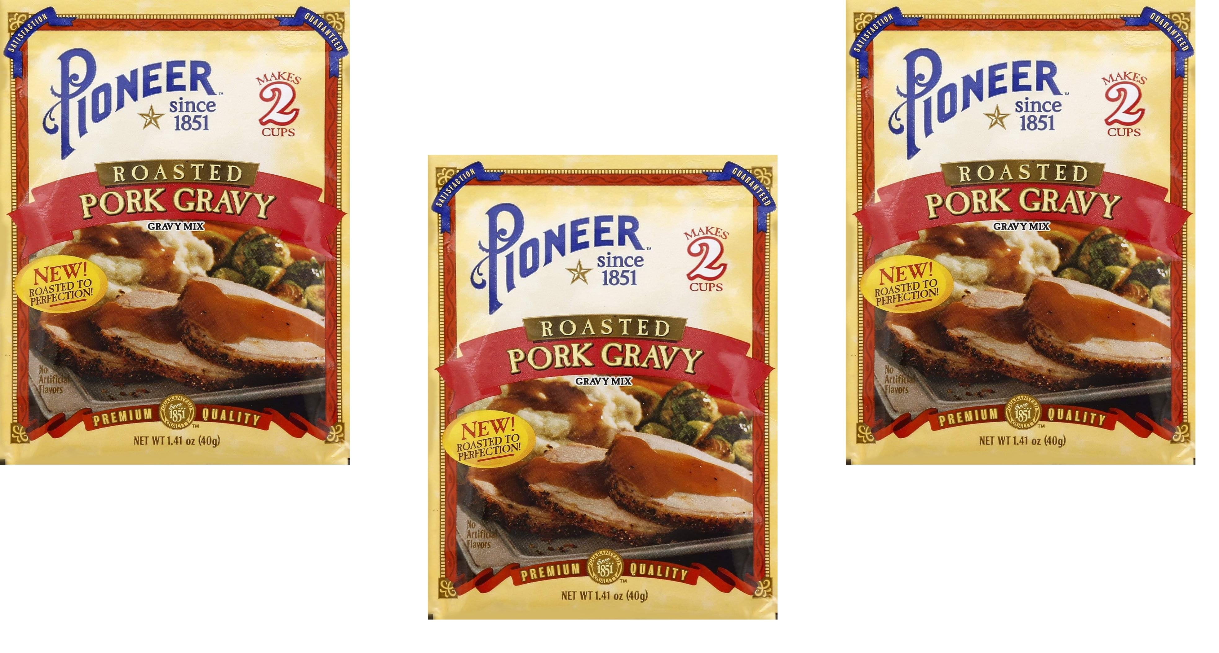 Pioneer Roasted Pork Gravy Mix, 1.41oz Packets - Package of 3 - Walmart.com