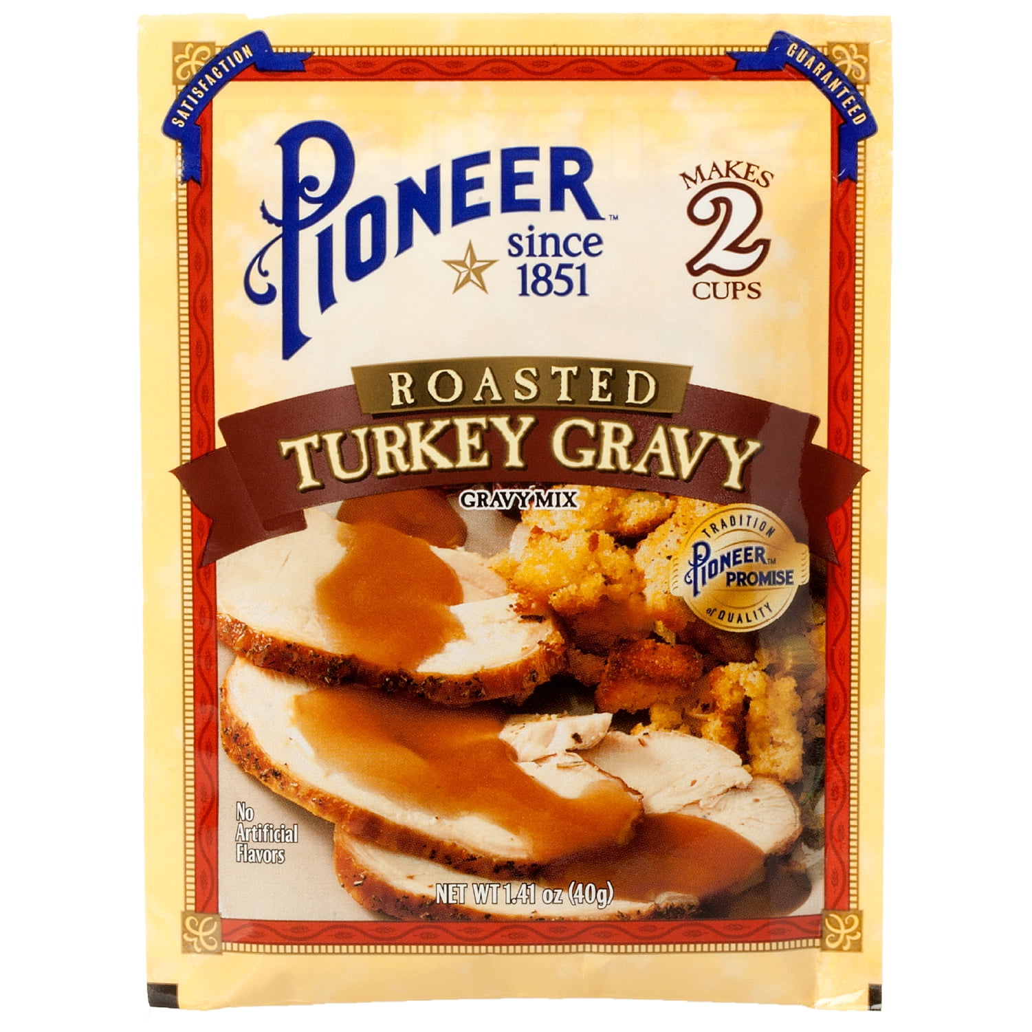 Pioneer Roasted Turkey Gravy Mix, Makes 2 Cups, No Artificial Flavors ...