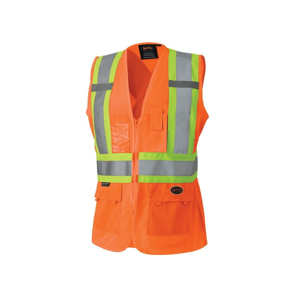 Pioneer Safety Vest for Women with Pockets - Hi-Vis Reflective Tape ...