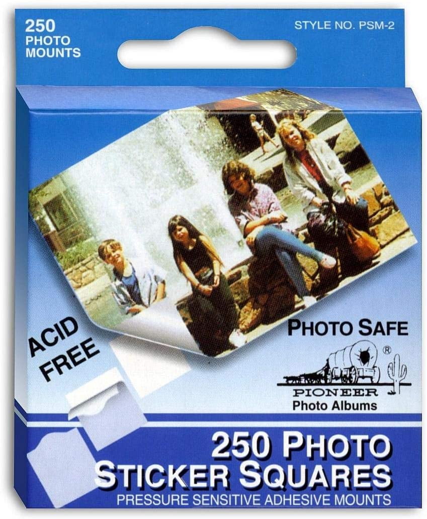 Pioneer Double-Sided Photo Mounting Squares, 250/Pkg-White for ...