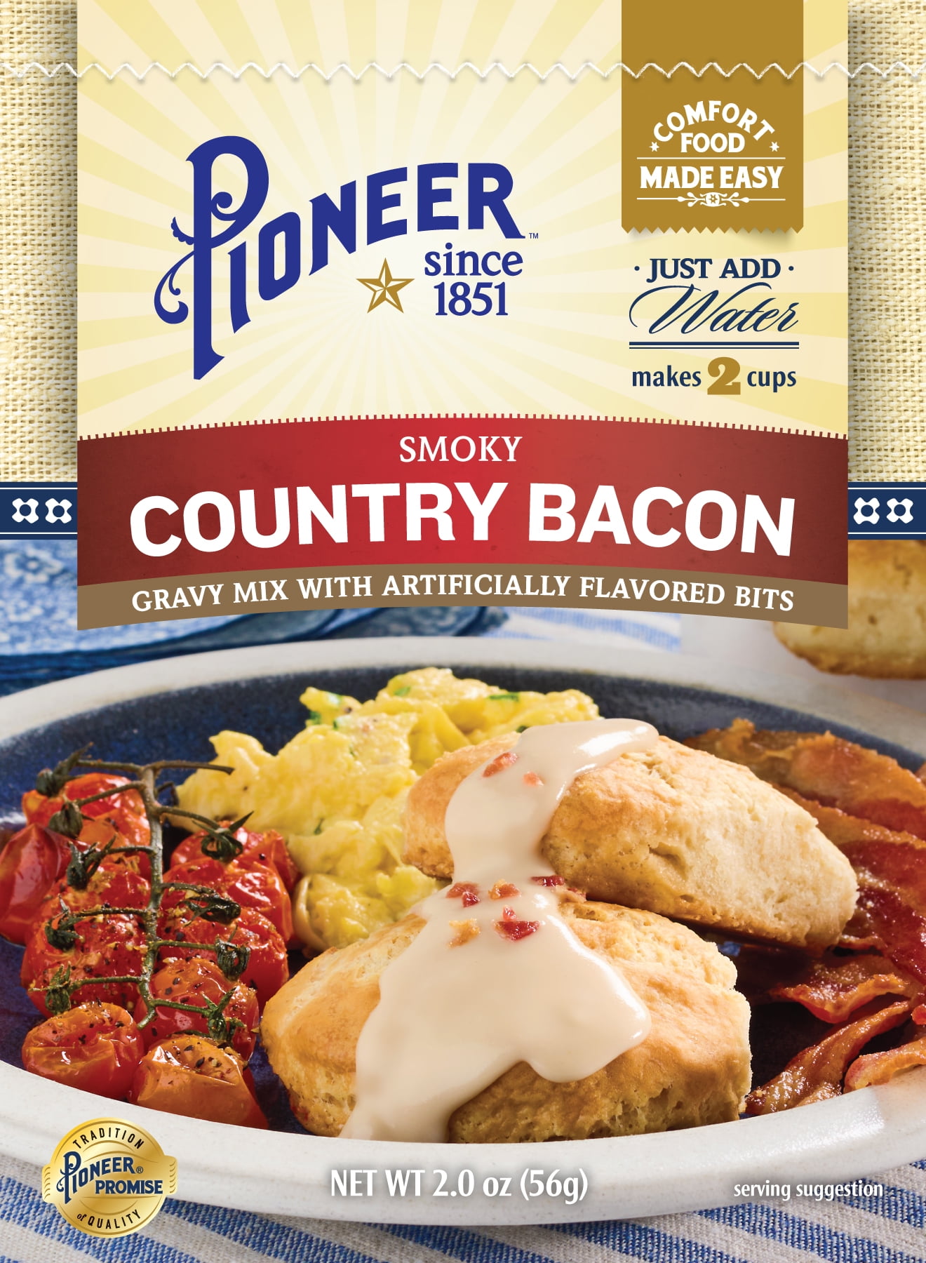 Pioneer Smoky Country Bacon Gravy Breakfast Packet, 2oz - Walmart.com