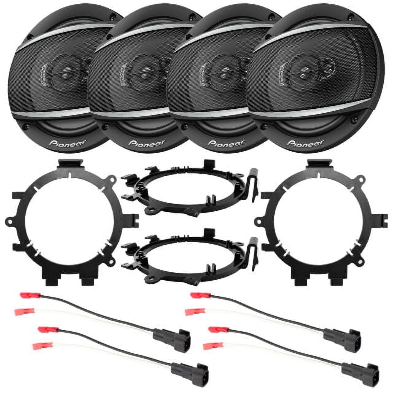 Pioneer TS-A1677S A-Series 6.5" 3-Way Coaxial Car Audio Speakers with Speaker Adaptors - Walmart.com