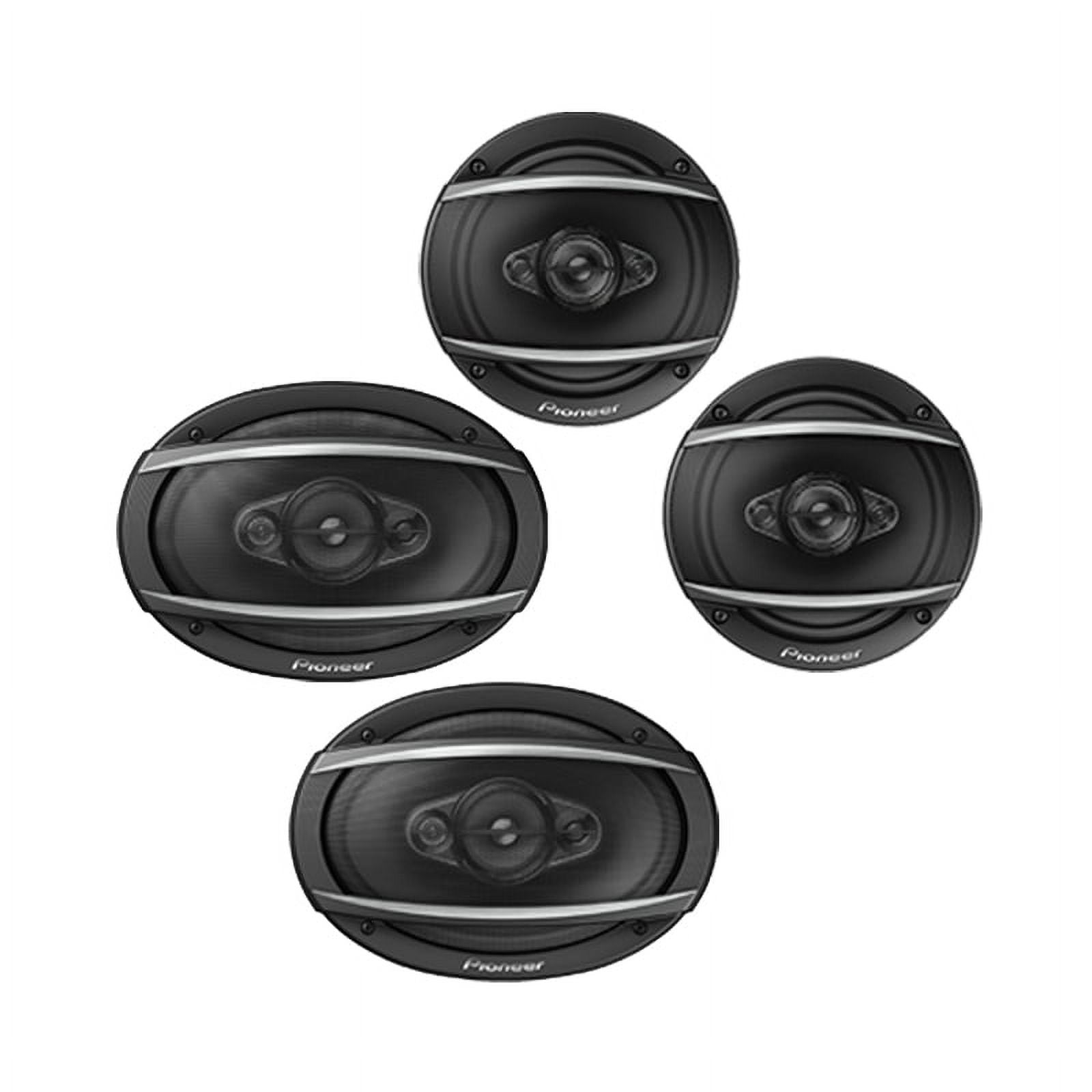 Pioneer Component Car Set: TS-A1680F 4-Way & TS-A6990F 5-Way A-Series Coaxial Speakers Combo ...