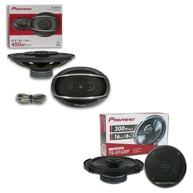 "Pioneer Car Audio TS-A6967S 6x9"" 4-Way Speakers & TS-G1620F 6.5"" 2-Way Coaxial Speakers ...