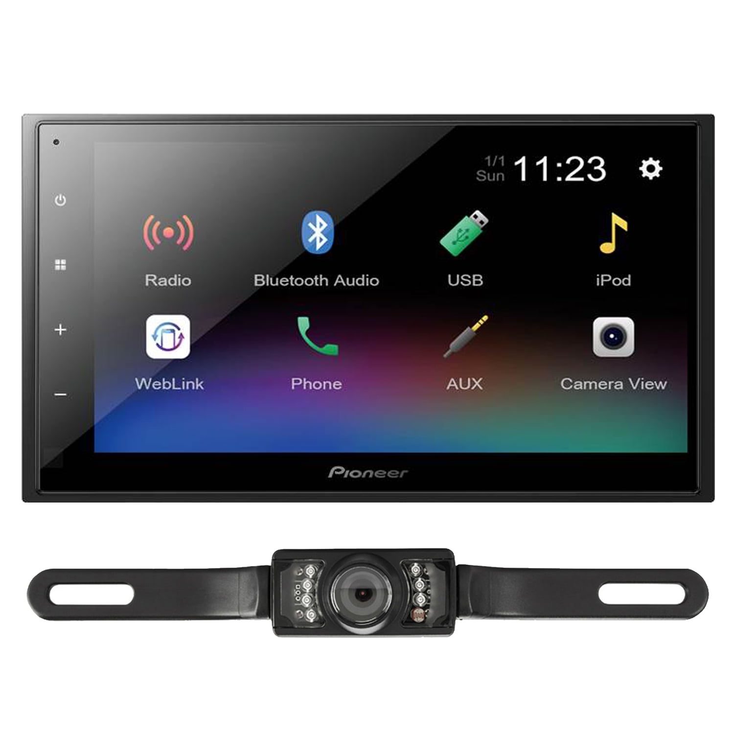 Pioneer Auto Stereo Head Unit, DMH-341EX 6.8" Bluetooth Media Audio ...