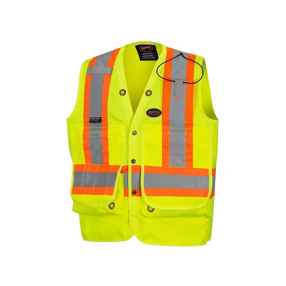 Pioneer Waterproof Heavy-Duty High Visibility Surveyor Safety Vest ...