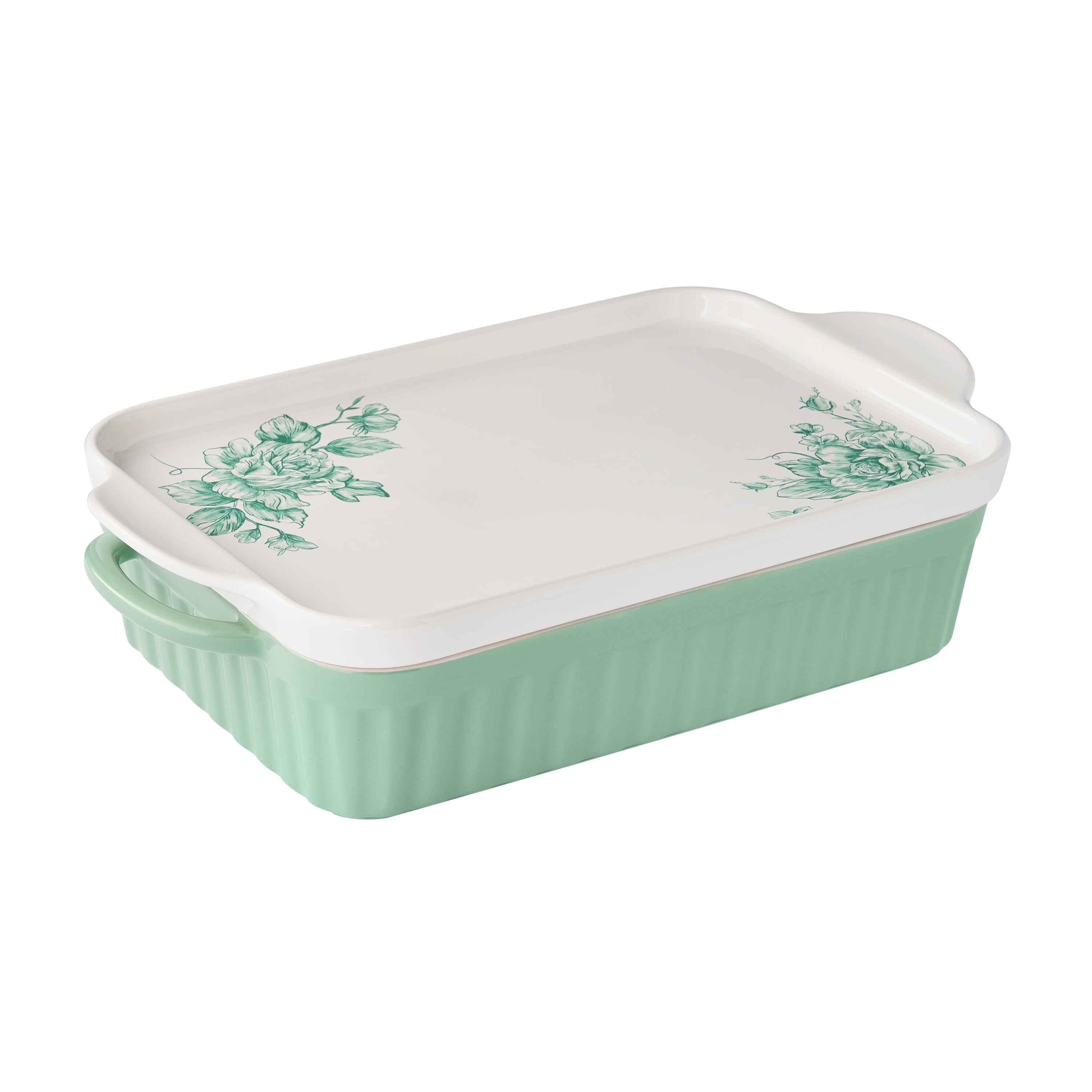 The Pioneer Woman Agatha Rectangular Baker with Platter Lid, 9" x 13" - Walmart.com