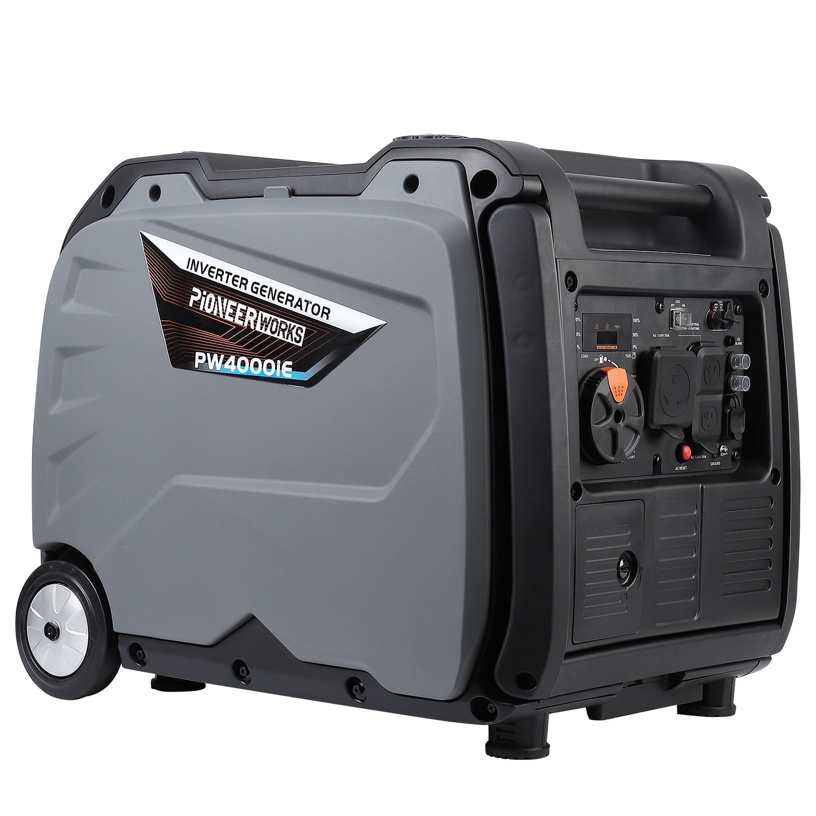 PioneerWorks4000W Portable Inverter Generator, Ultra Quiet Gas Engine ...