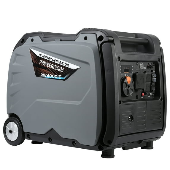 PioneerWorks4000W Portable Inverter Generator, Ultra Quiet Gas Engine ...