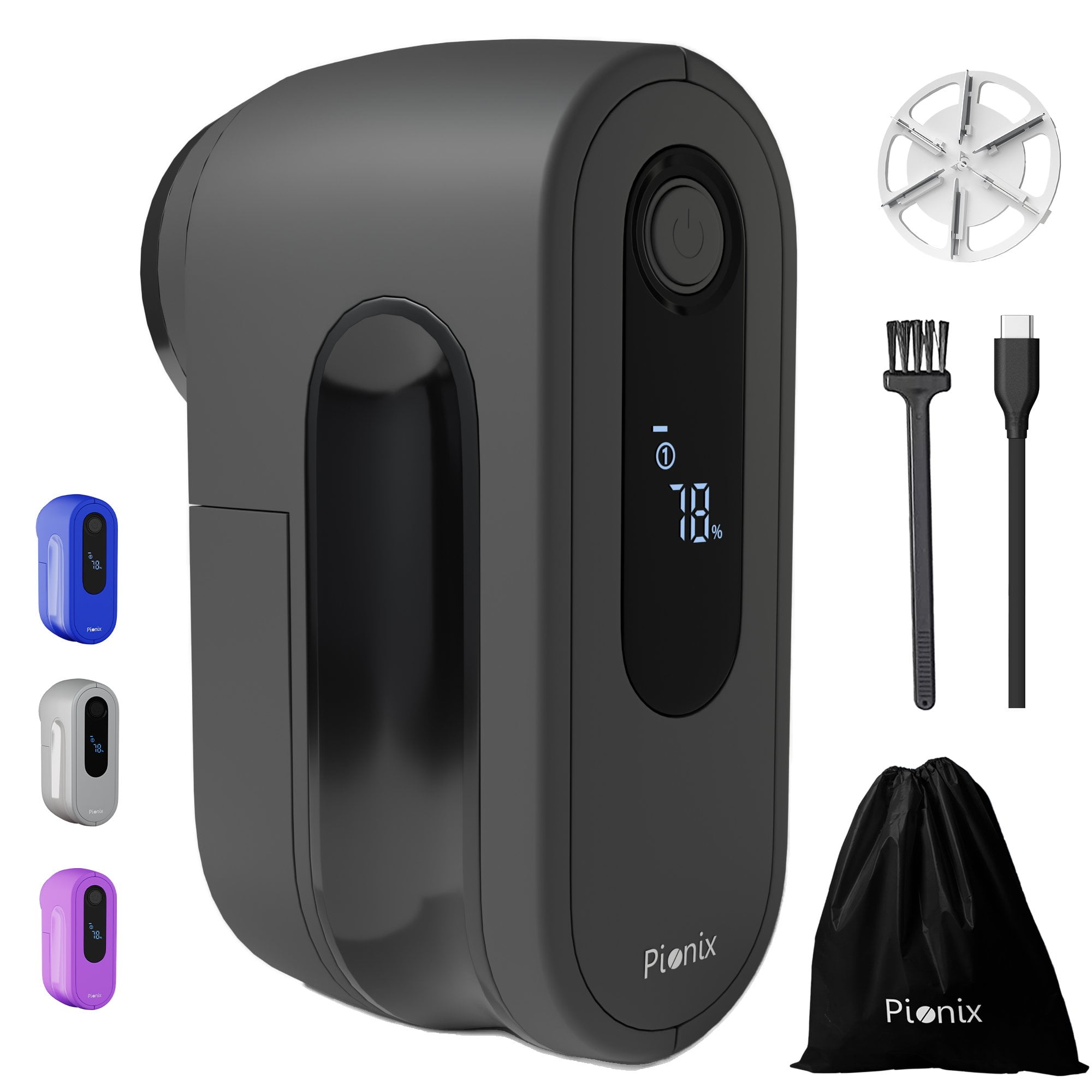 Pionix Compact Electric Lint Remover Fabric Shaver - Rechargeable ...