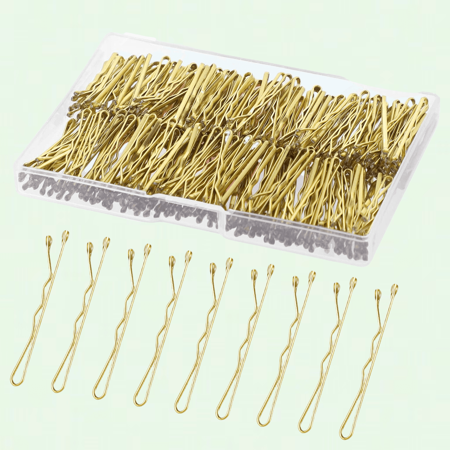 Pionnaí Bobby Mini 250Pcs 1.38 Inch, Small Blonde Hairpins with Storage ...